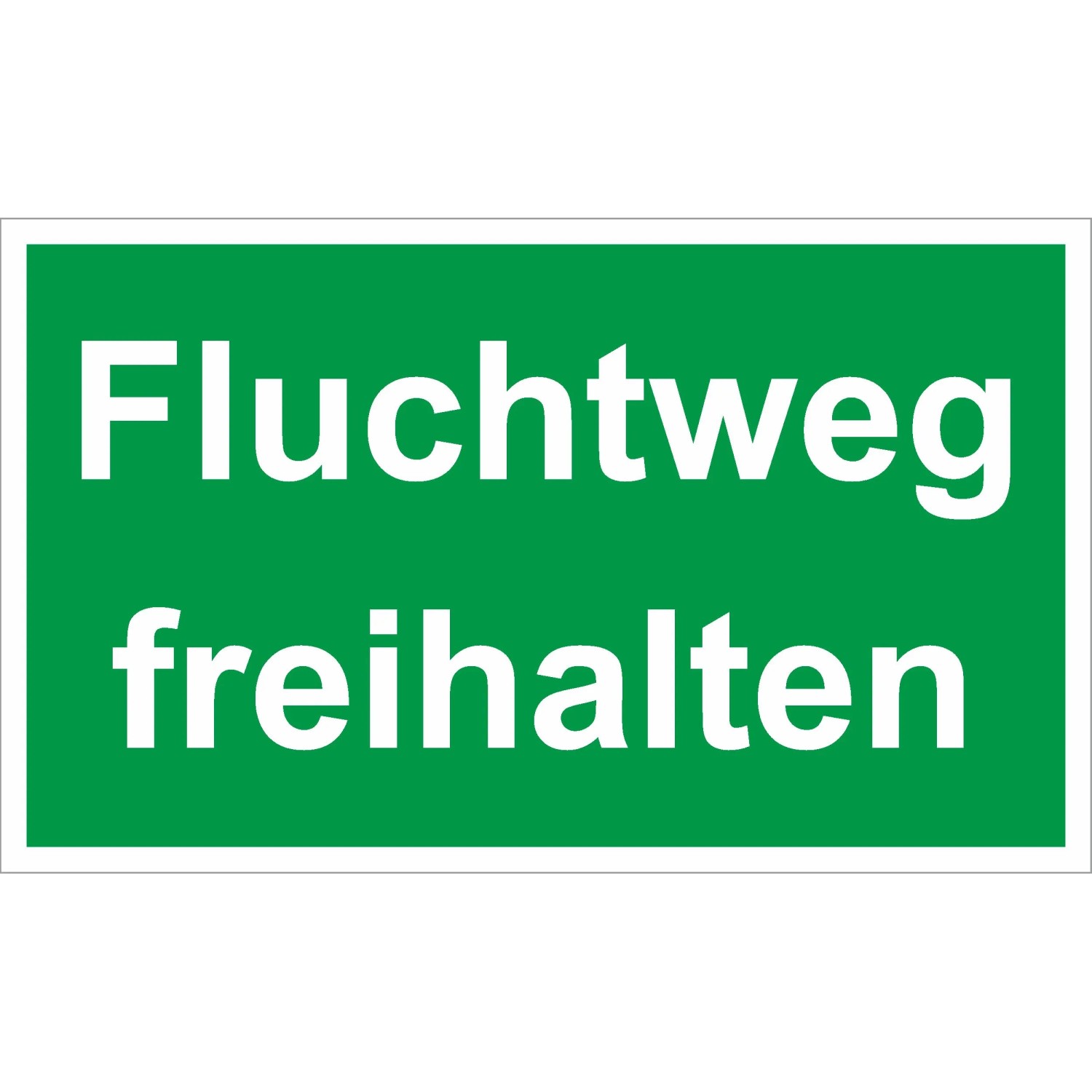 Panneau d'indication Fluchtweg freihalten 25 x 15 cm