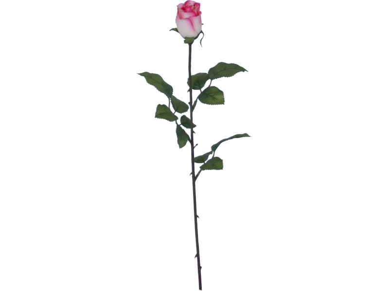 Kunstblume Rose mit Regentropfen-Look Rosa Höhe 60 cm