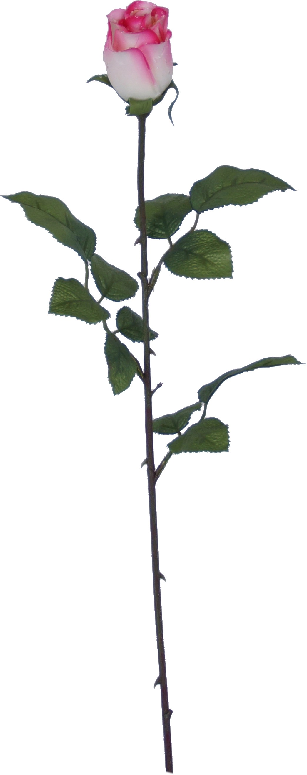Kunstblume Rose mit Regentropfen-Look Rosa Höhe 60 cm