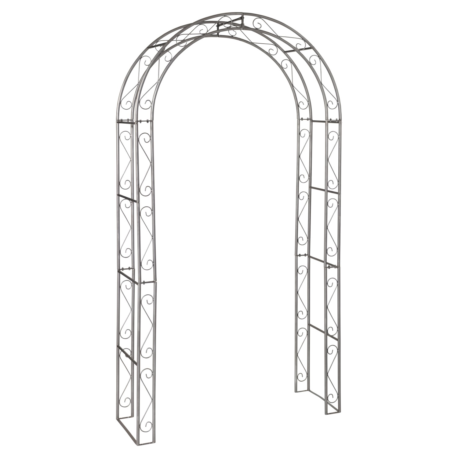 Arco per rosaio metallo Grigio (HxLxP) 230 x 120 x 40 cm
