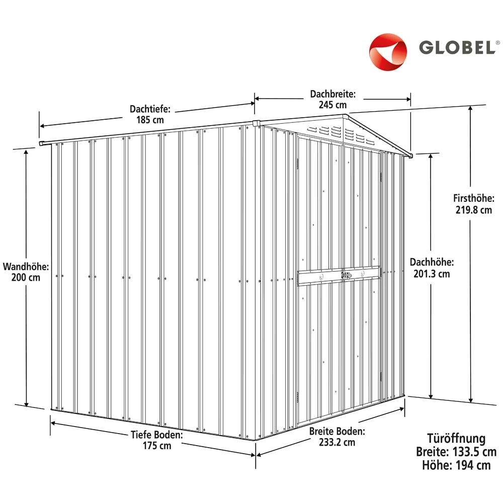 Metallhaus Plus (HxBxT) 220 x 185 x 245 cm kaufen bei OBI