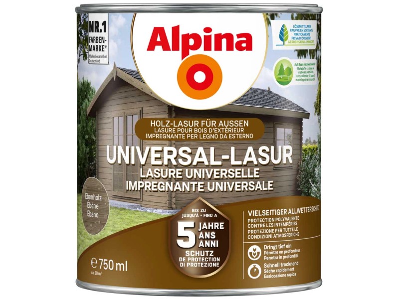 Alpina Universal-Lasur Ebenholz DIF 750 ml kaufen bei OBI