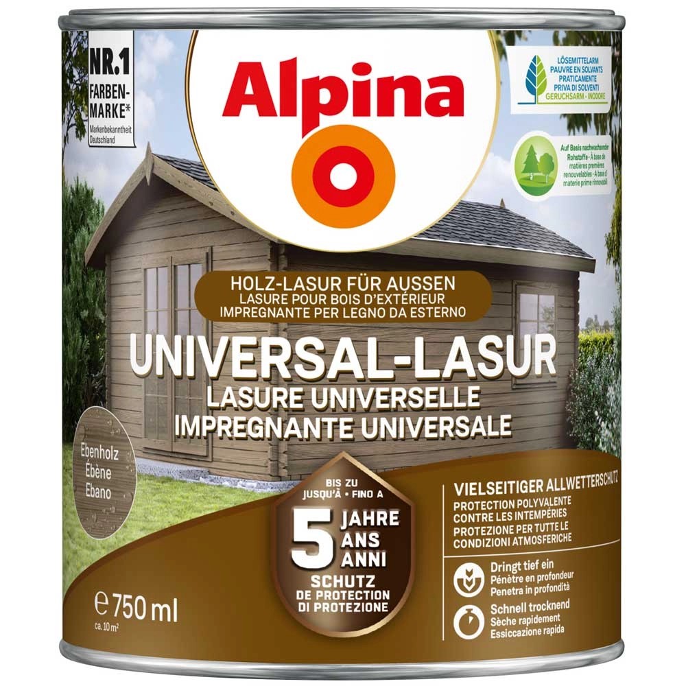 Alpina Universal-Lasur Ebenholz DIF 750 ml kaufen bei OBI