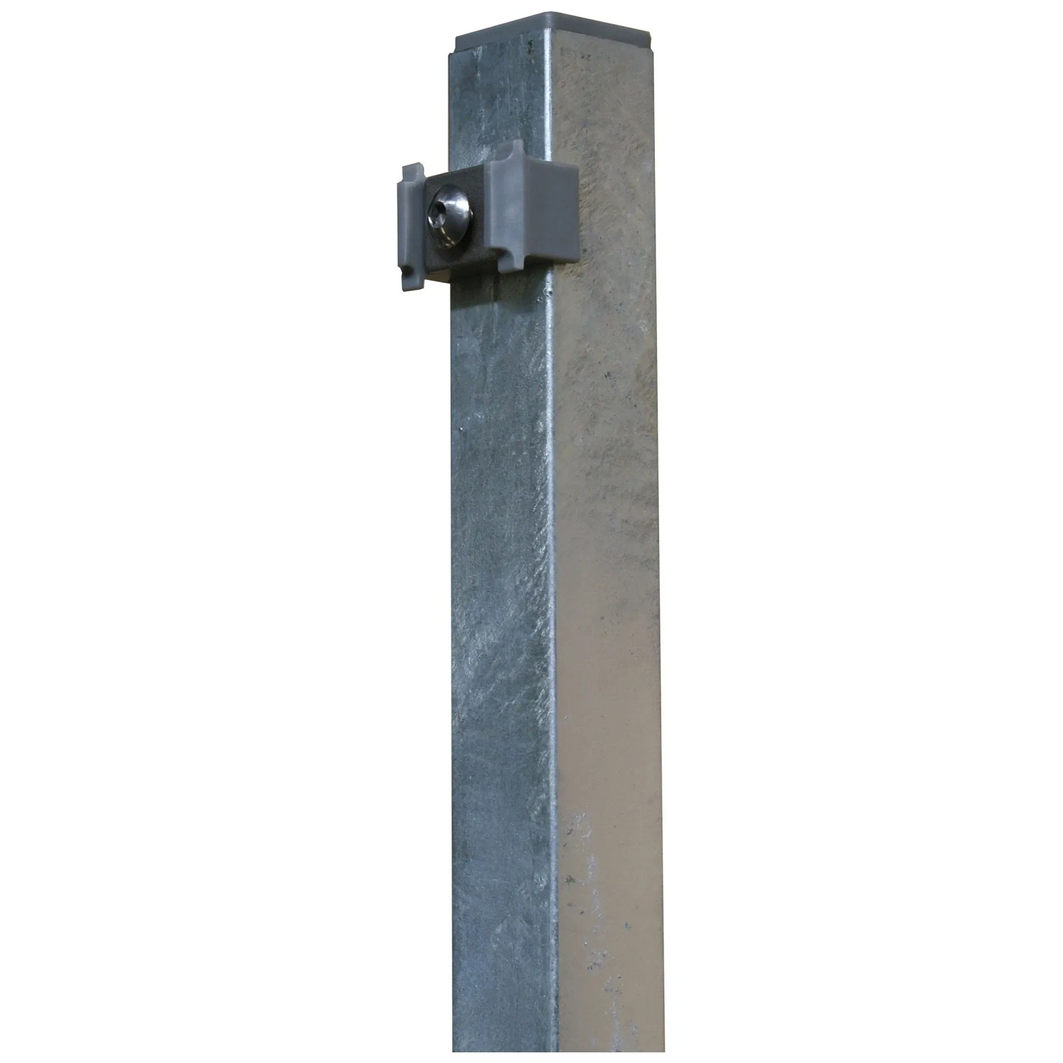 Poteaux tubulaires carrés pour grillage double galvanisés longueur 1,2 m