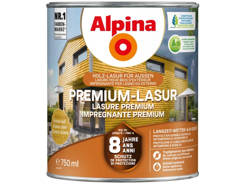 Alpina Premium-Lasur Eiche hell DIF 750 ml kaufen bei OBI