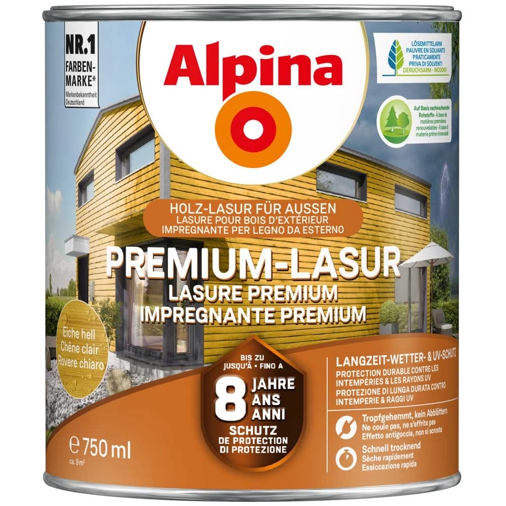 Alpina Premium-Lasur Eiche hell DIF 750 ml kaufen bei OBI