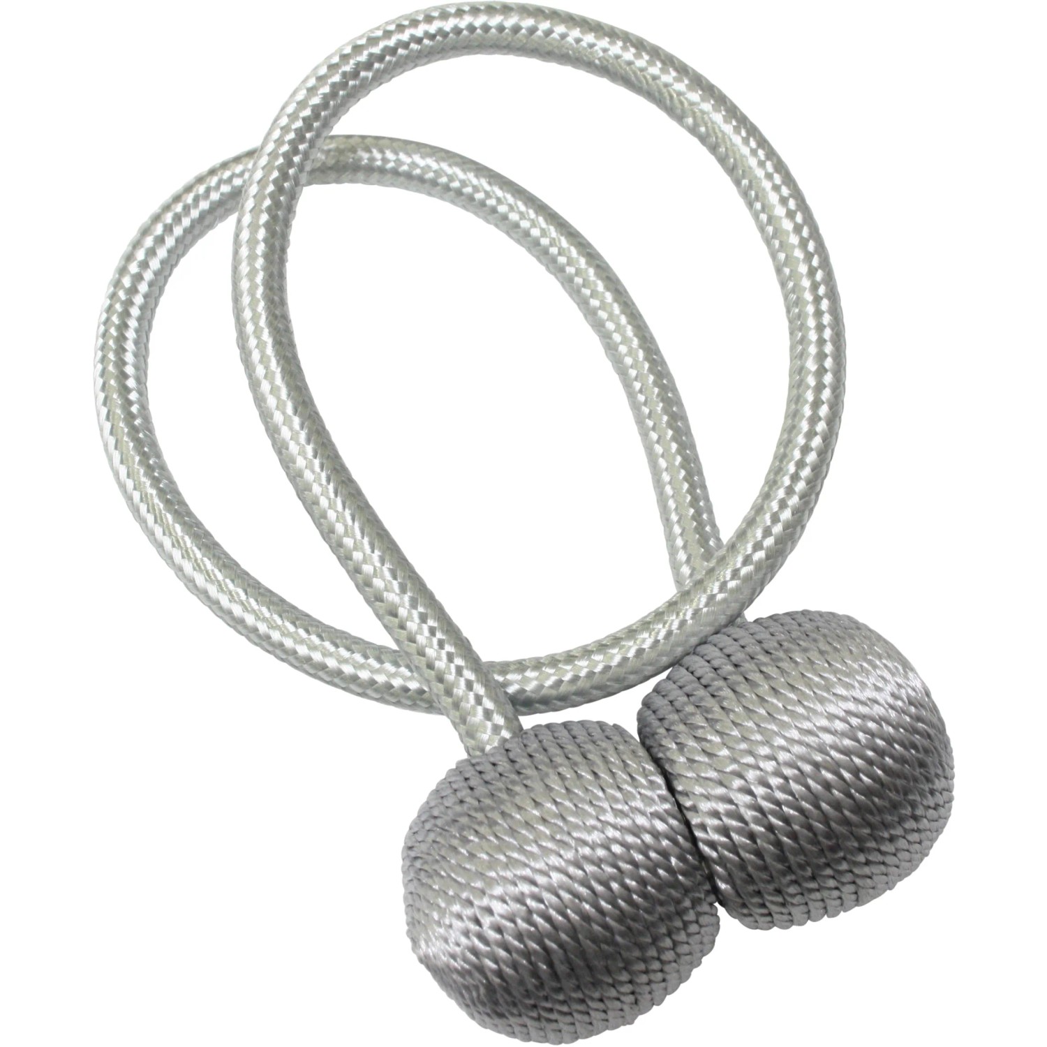Gardinia Raffhalter Flex-S Polyester Kunststoff Silber mit Magnet 2 Stk ...