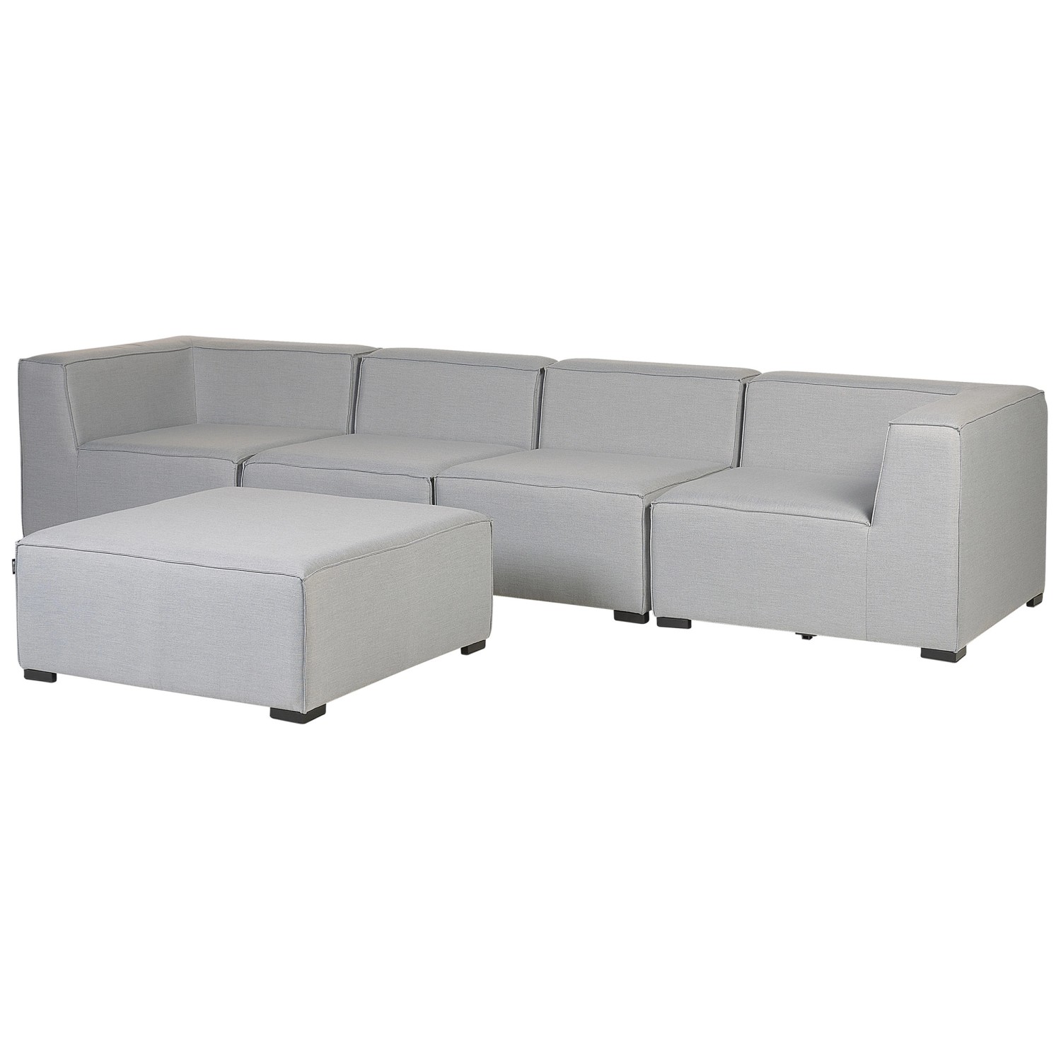 Beliani Lounge-Set Arezzo 4-Sitzer Modular Hellgrau kaufen bei OBI