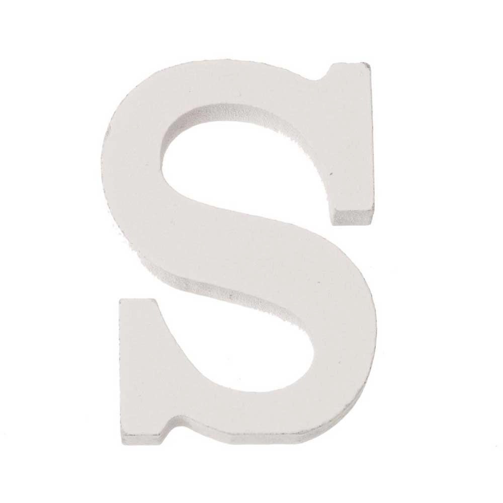 Buchstabe S MDF Weiss Höhe 5,5 cm kaufen bei OBI