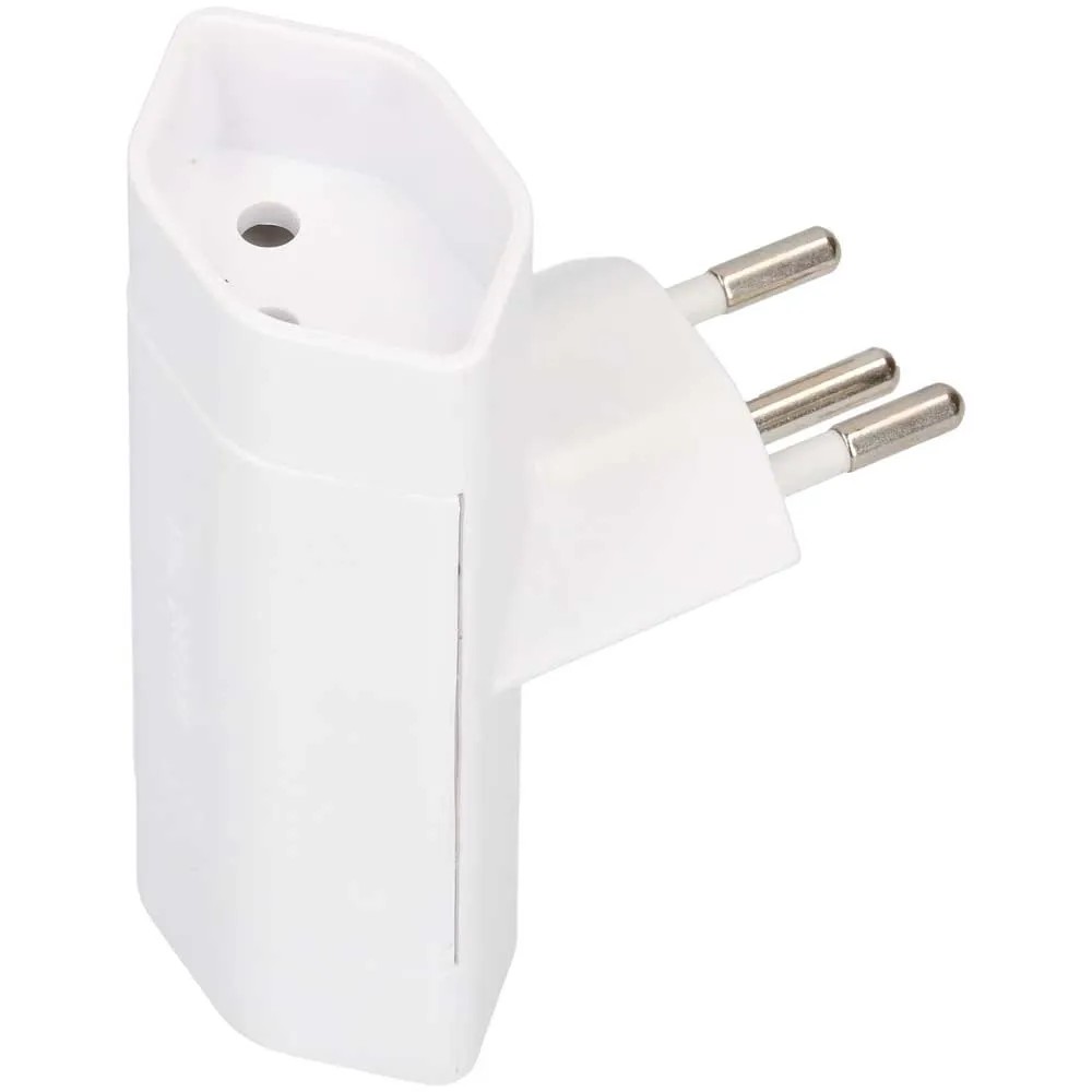 Fiche de dérivation T12 avec connecteur 2 x T13 Blanc