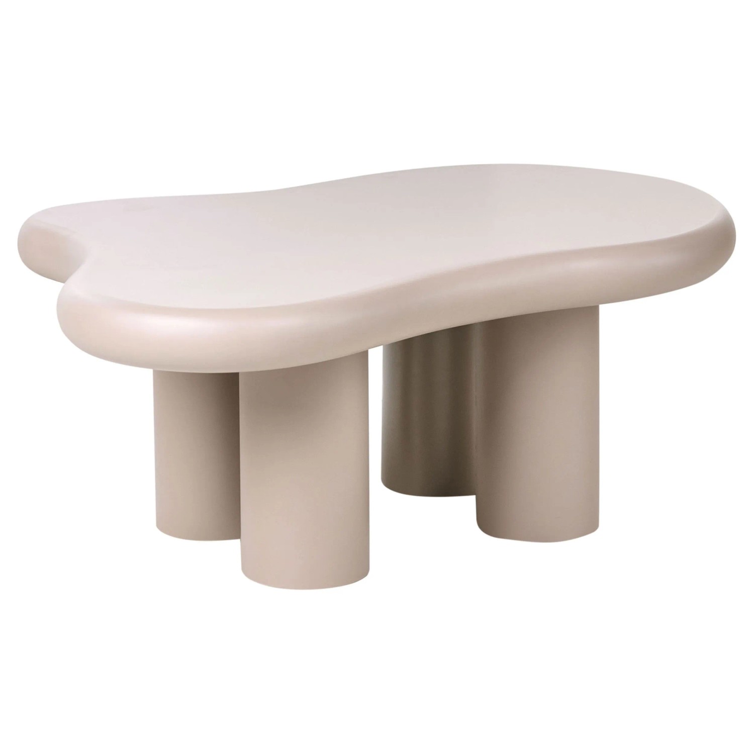 Beliani Tavolino Ondle in MDF color taupe 40 x 70 x 100 cm