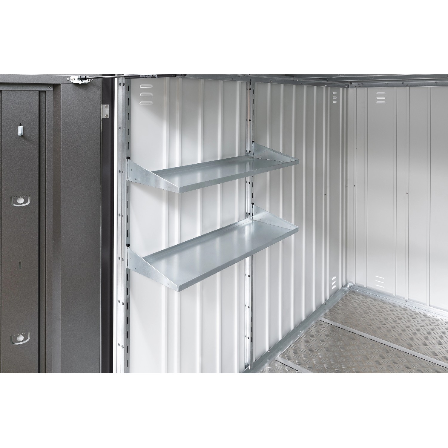 Biohort Regal-Set für Minigarage inkl. Steher und 2 Regalböden 77 x 26 ...