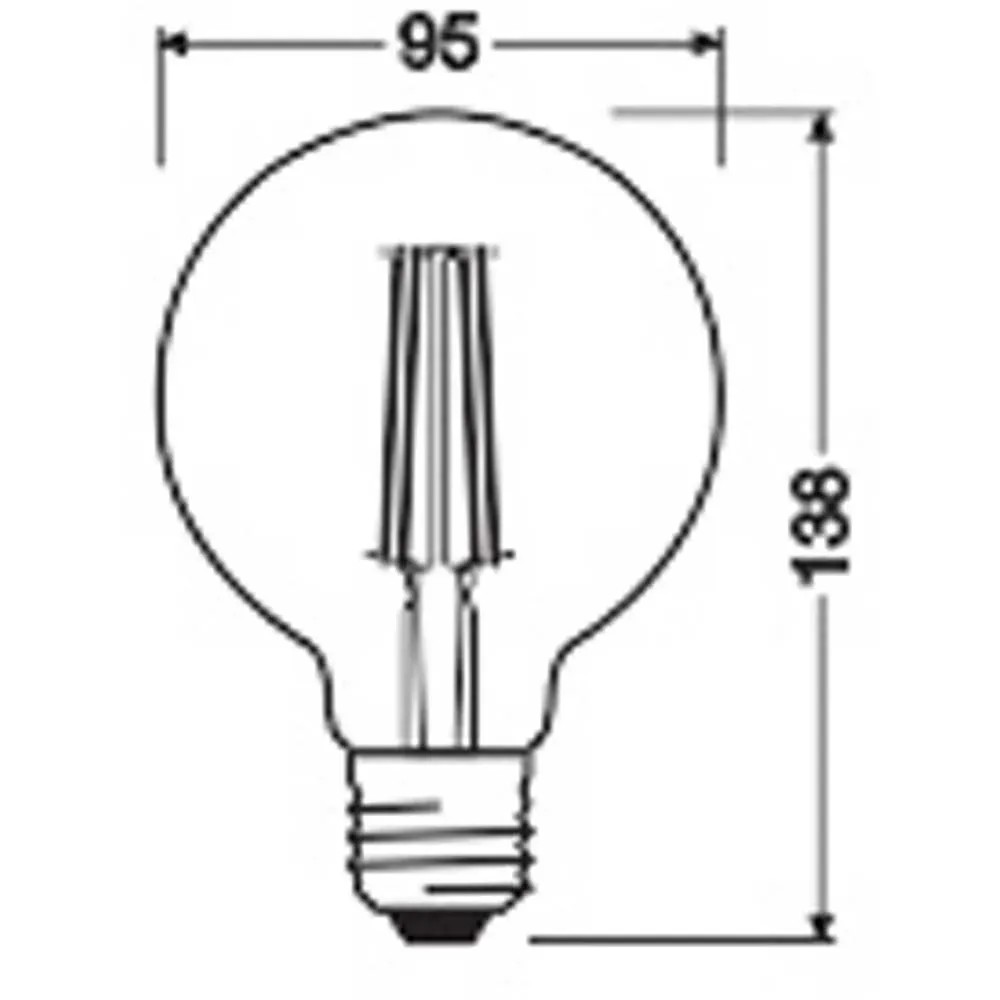 Osram LED-Leuchtmittel Globe E27 Gold Extrawarm 6,5 W / 725 lm / 2 Stk.