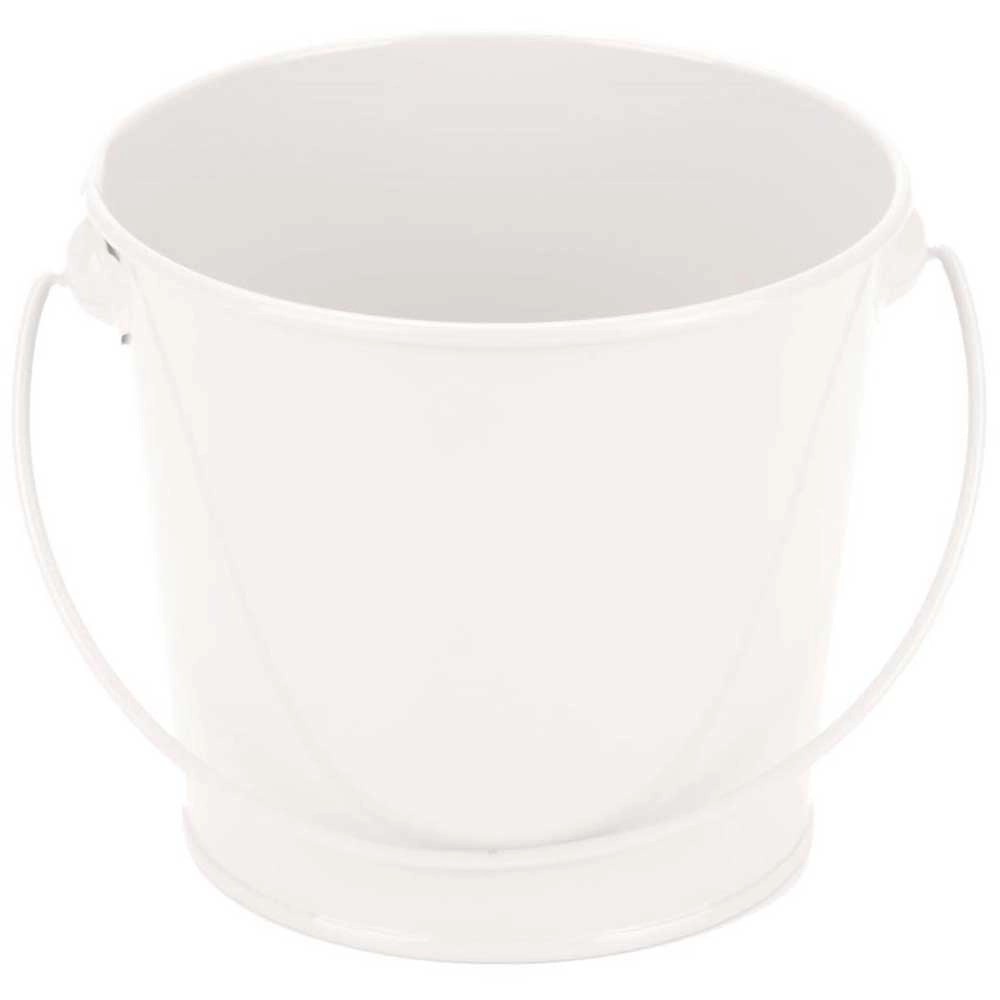 Eimer mit Handgriff Metall Weiss (HxBxT) 12 x 9 x 10 cm kaufen bei OBI