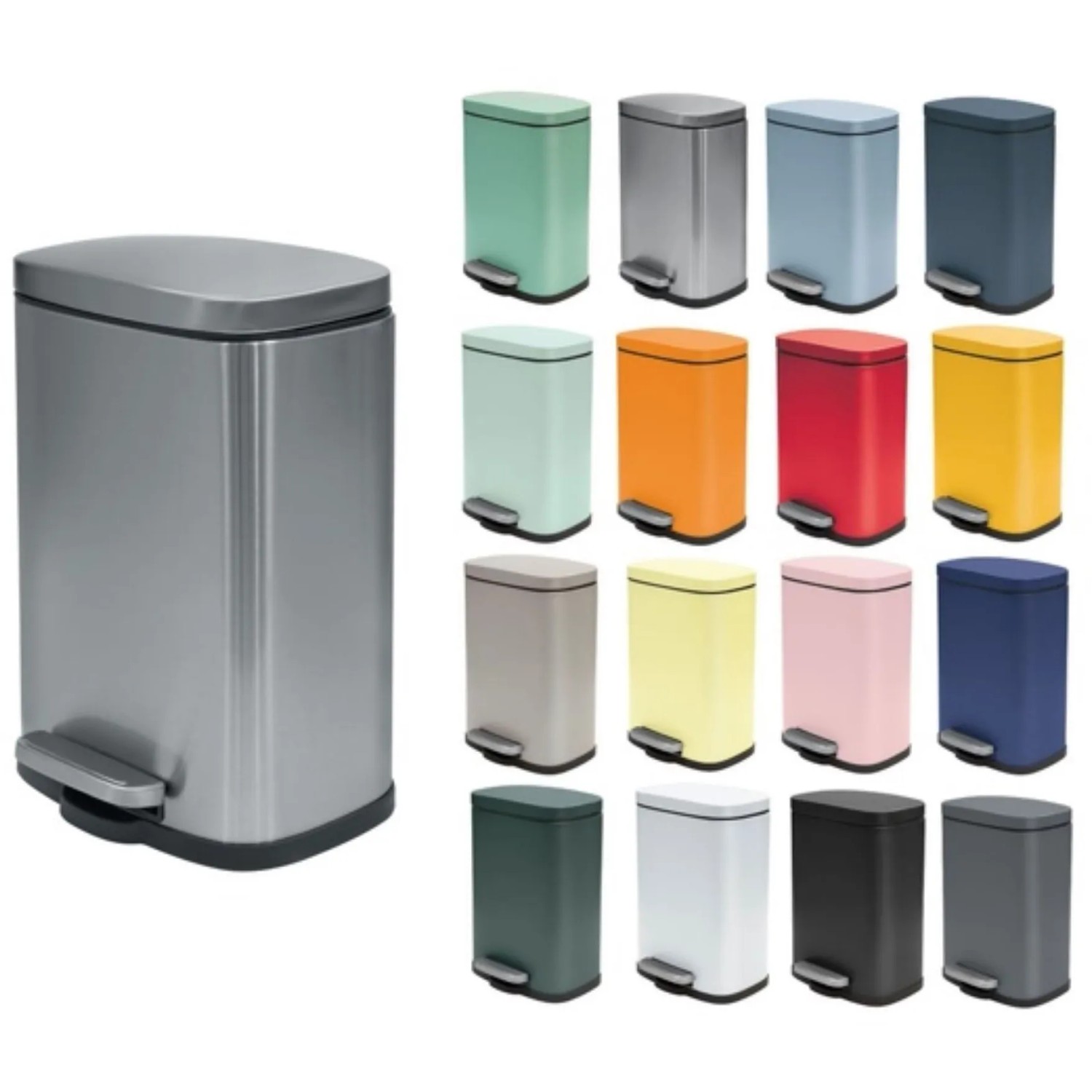 Spirella Poubelle Akira inox Chrome brossé 5 l