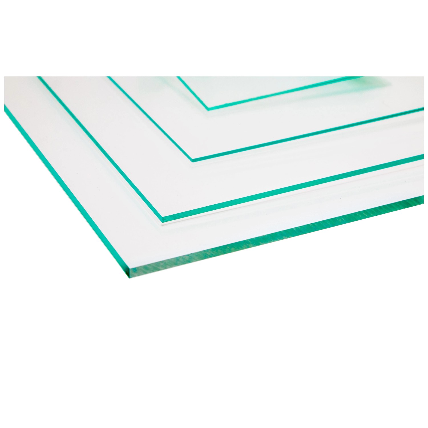 Verre synthétique structuré transparent 2'000 x 1'000 mm / épaisseur 2,5 mm