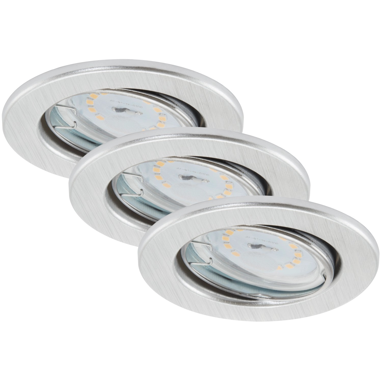 Led Einbauleuchten Alu 3er Set 3 X Led Gu10 5 W Eek A Kaufen Bei Obi