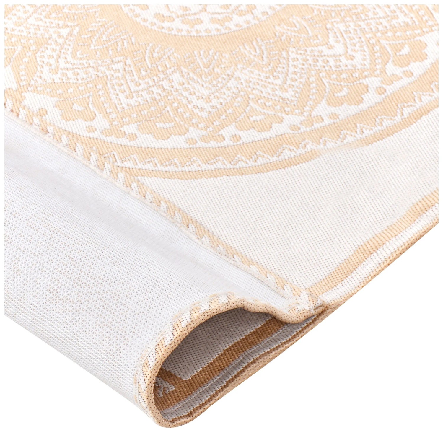 Beliani Tapis d'extérieur Hubli Beige 160 x 230 cm