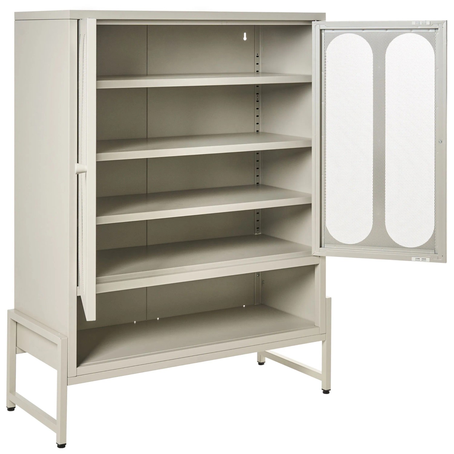 Beliani Sideboard Soletta Beige 108 x 84 x 35 cm