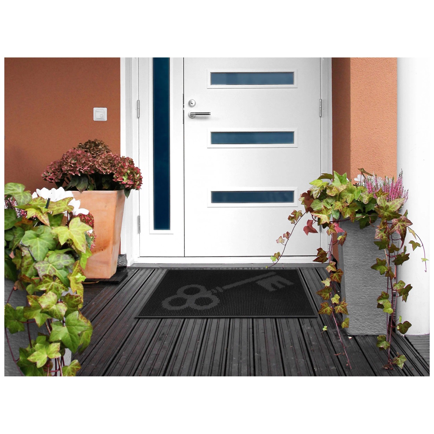 Andiamo Fussmatte Gummi Pin-Key Schlüssel Schwarz 40 x 60 cm