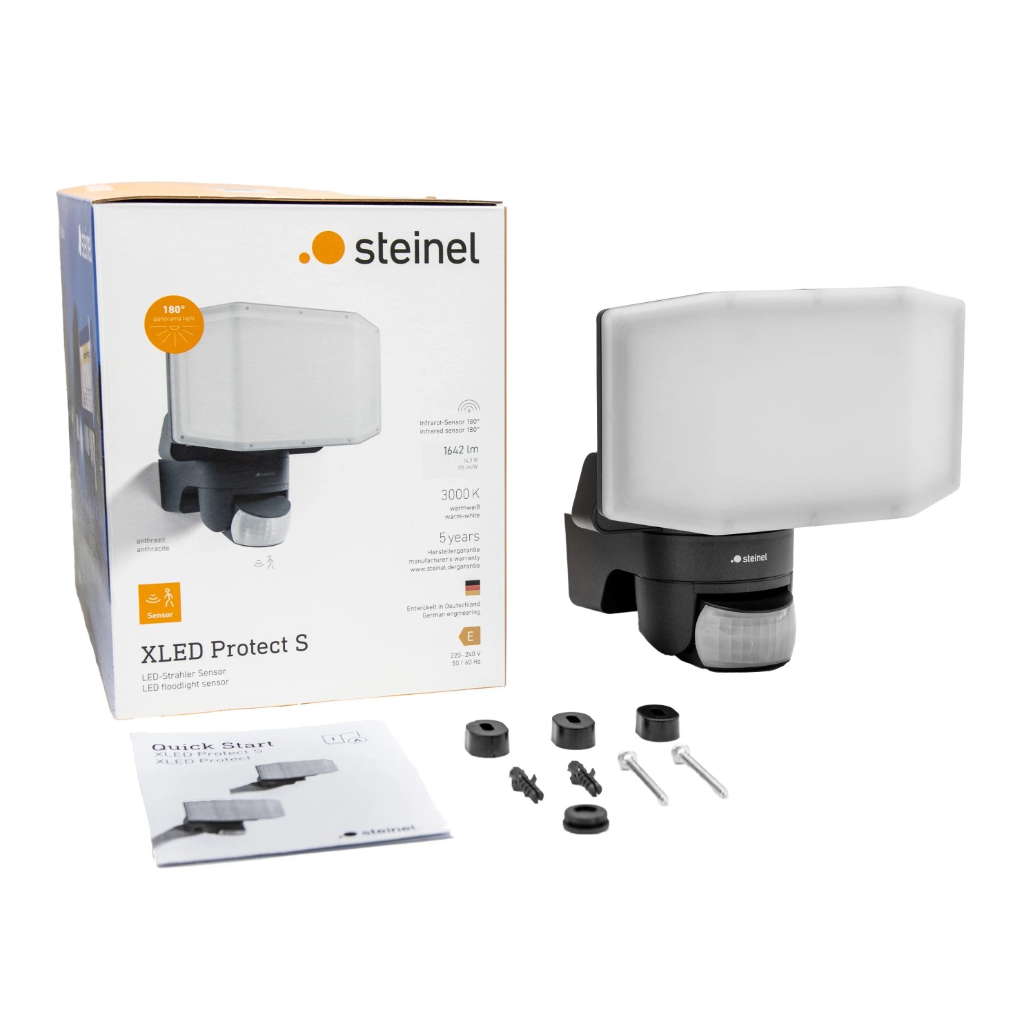 Steinel Sensor-LED-Strahler Protect S Anthrazit 14,4 W / 1'694 lm