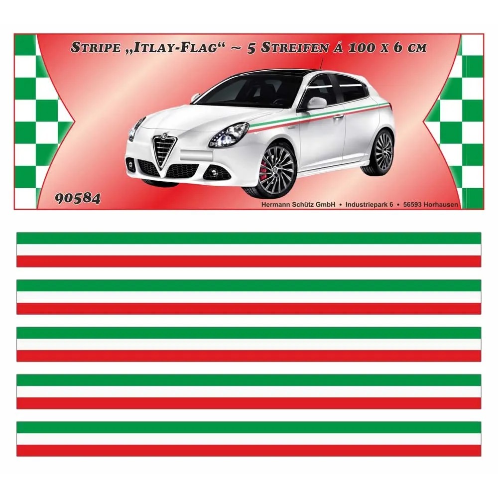 Sticker Italien-Flagge Breite 6 x 100 cm / 5 Stk. kaufen bei OBI