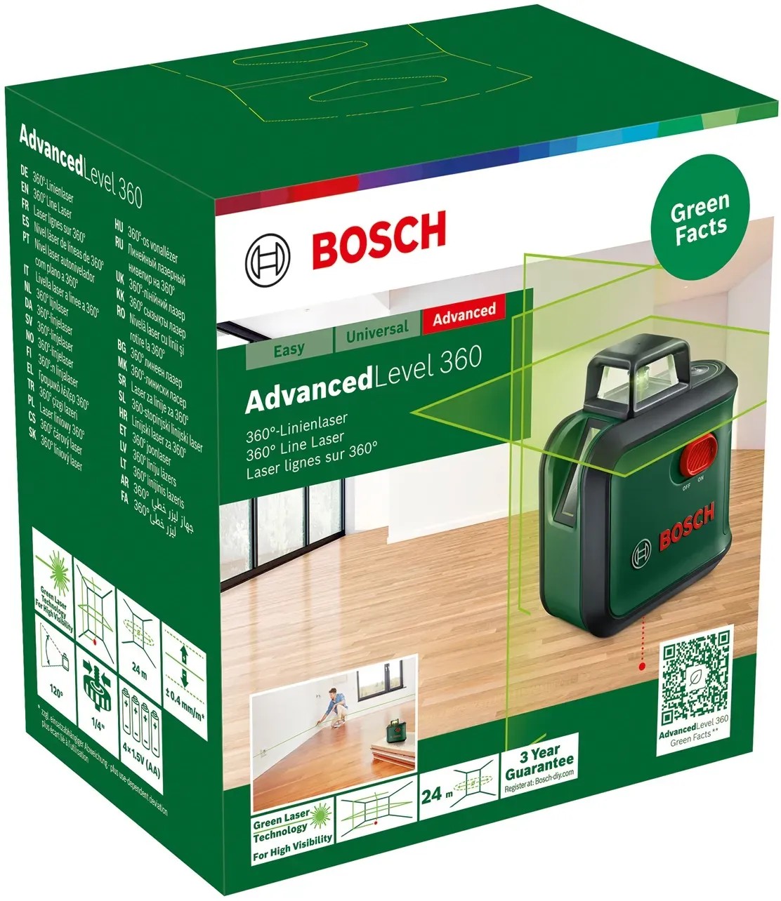 Bosch Kreuzlinien-Laser AdvancedLevel 360 Basic