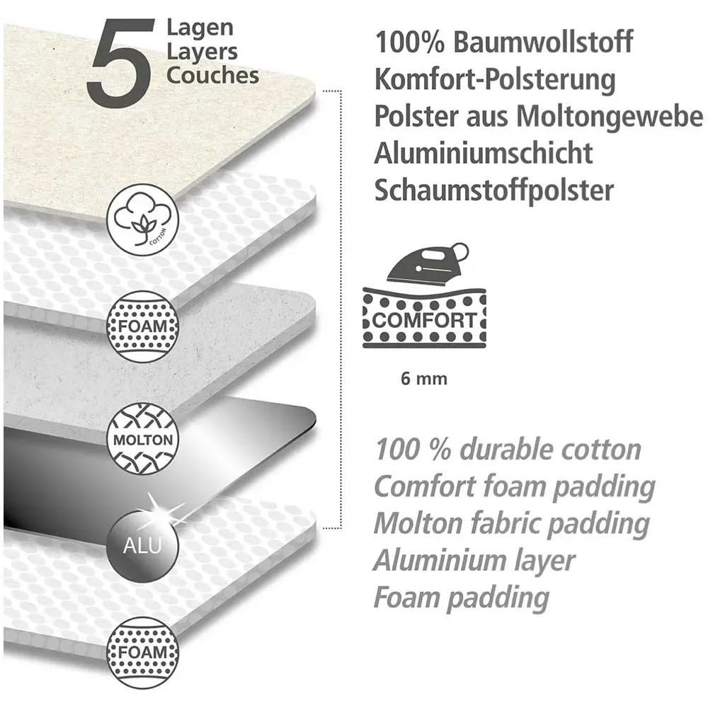 Wenko Bügeltischbezug Air Comfort XL/U 5-lagig 140 x 48 cm kaufen bei OBI