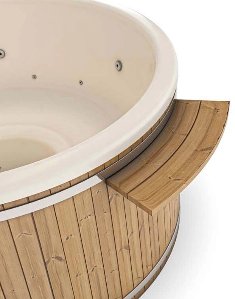 Tonneau baignoire Stockholm Jacuzzi bois thermotraité Ø 200 cm Poêle 30 ...