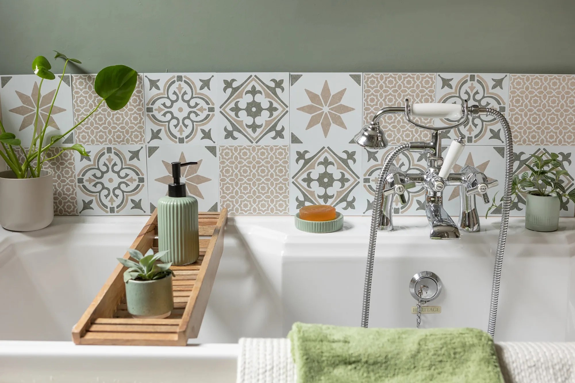 d-c-fix Wandfliesen Wall Tiles Alia Olive 15 x 15 cm 6er-Set