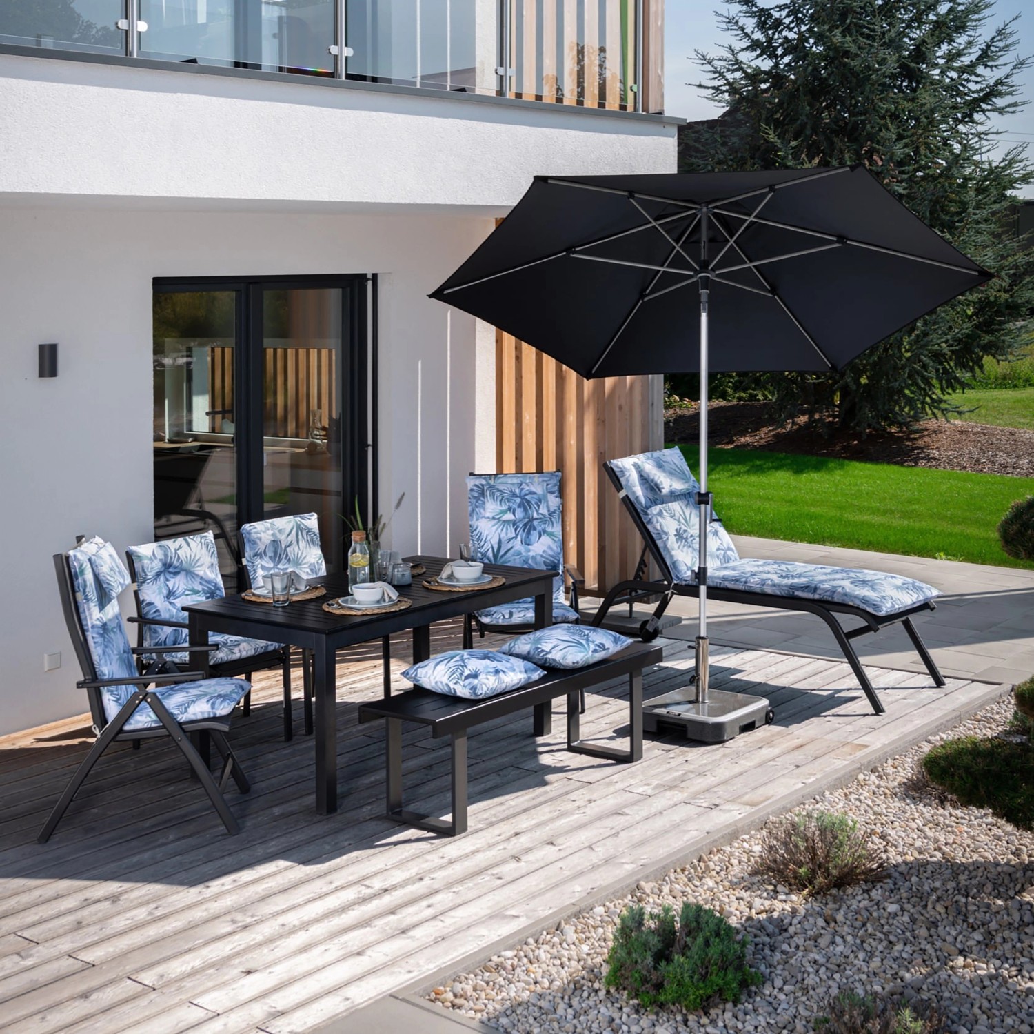 Sonnenschirm Expert Auto Tilt 320 Anthrazit kaufen bei OBI