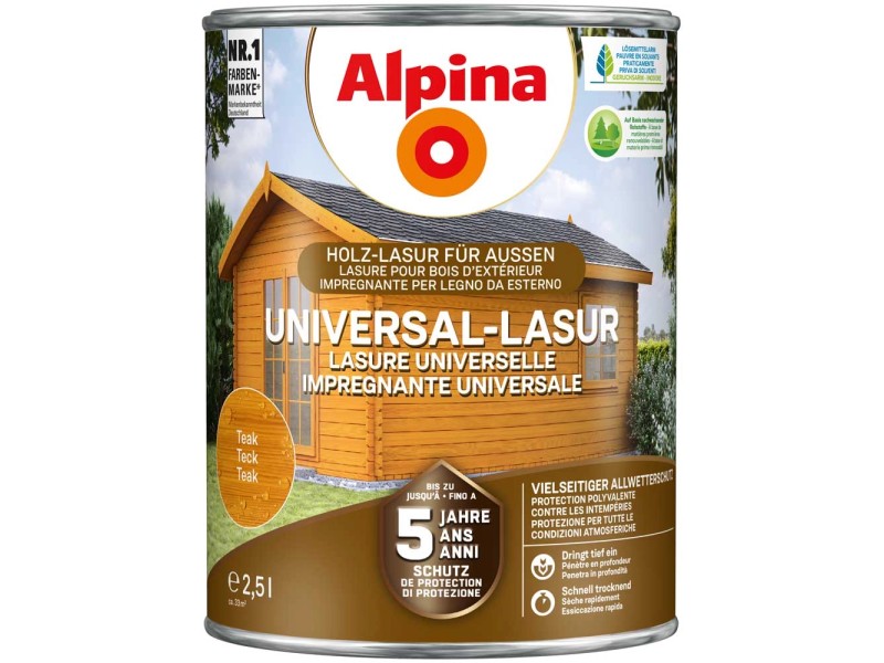 Alpina Universal-Lasur Teak DIF 2,5 l kaufen bei OBI