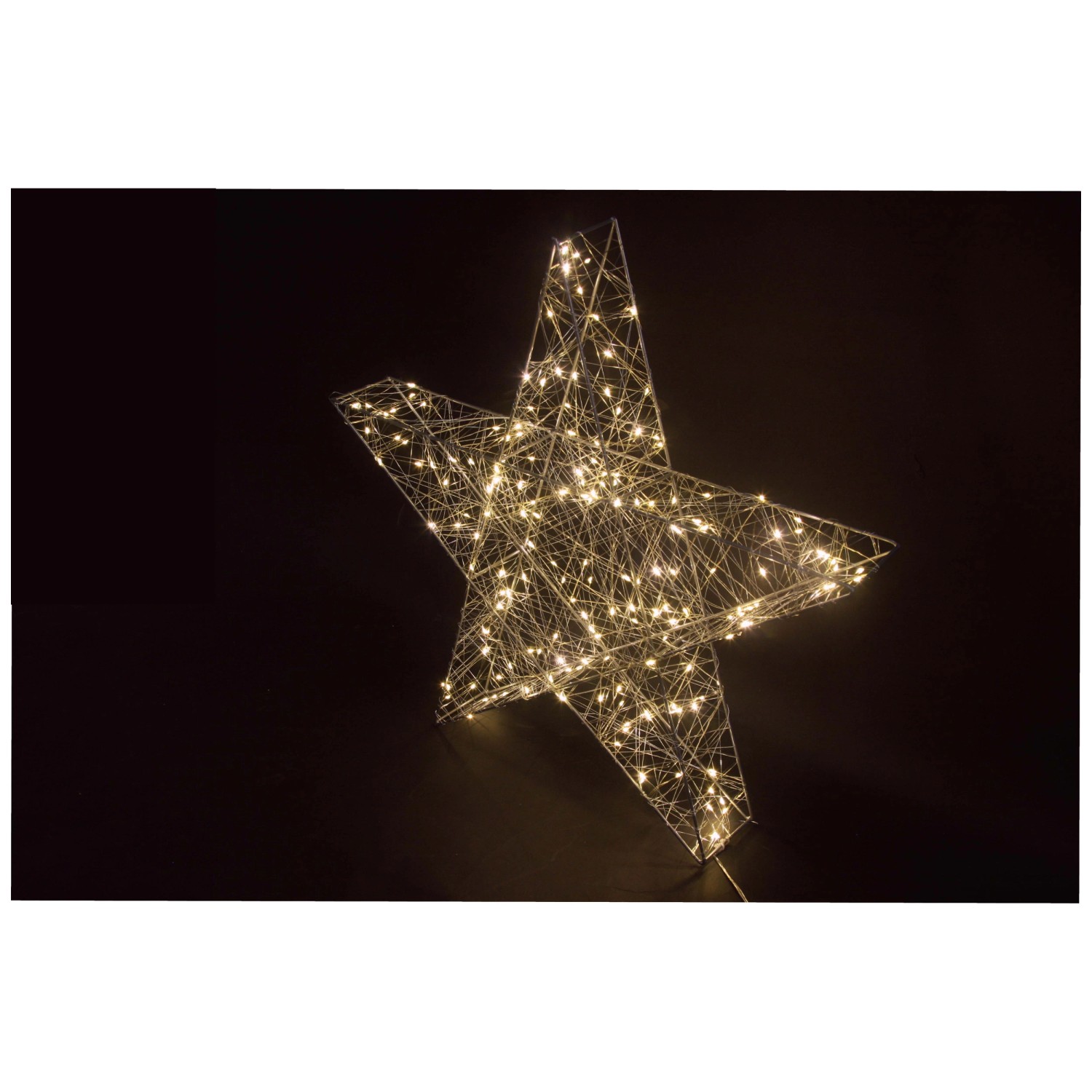 LED-Stern Outdoor Silber-Warmweiss (HxBxT) 8 x 58 x 58 cm / 180 LEDs ...