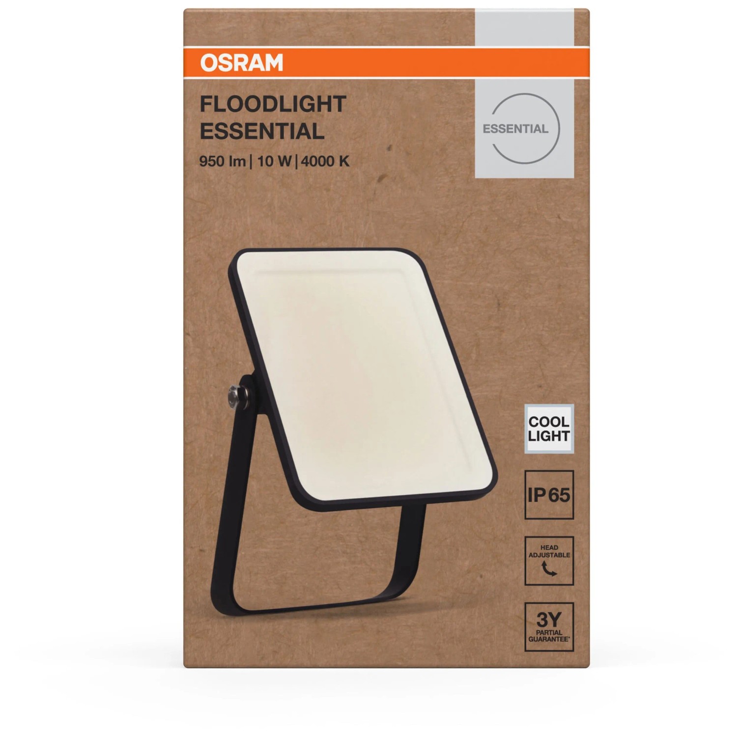 Osram Proiettore LED Essential Nero 8,3 x 13,2 cm / 10 W