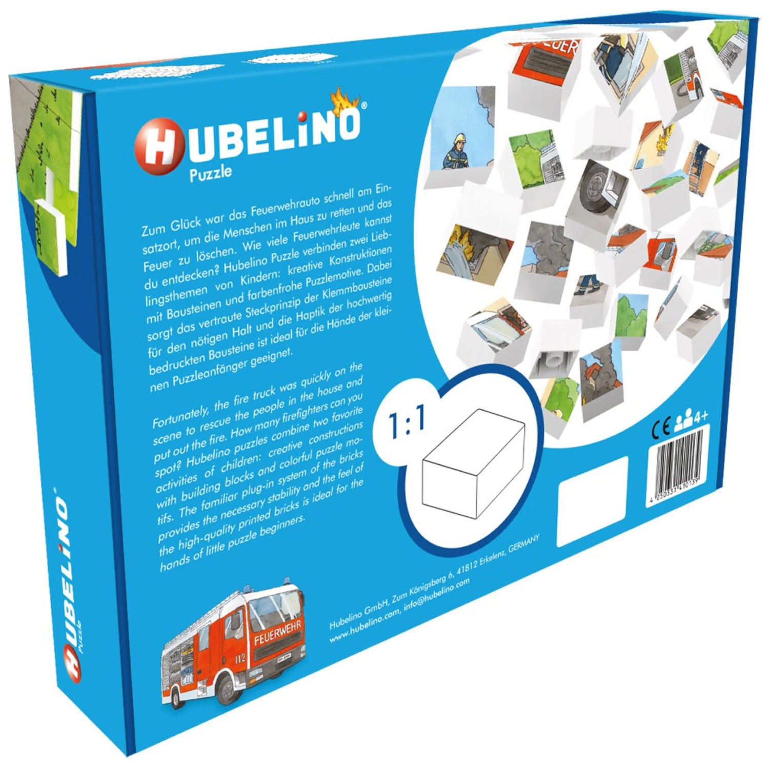 Hubelino puzzle intervention des pompiers 35 pièces