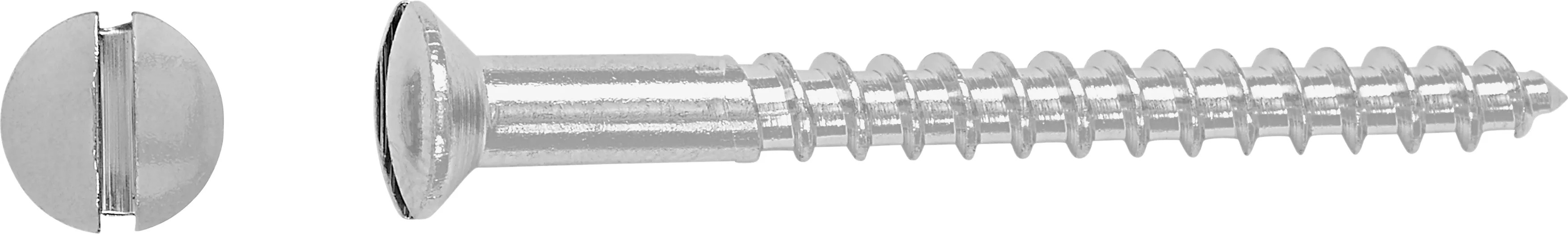 Vis à bois à tête fraisée bombée empreinte à fente Ø 4 x 30 mm / 10 pcs