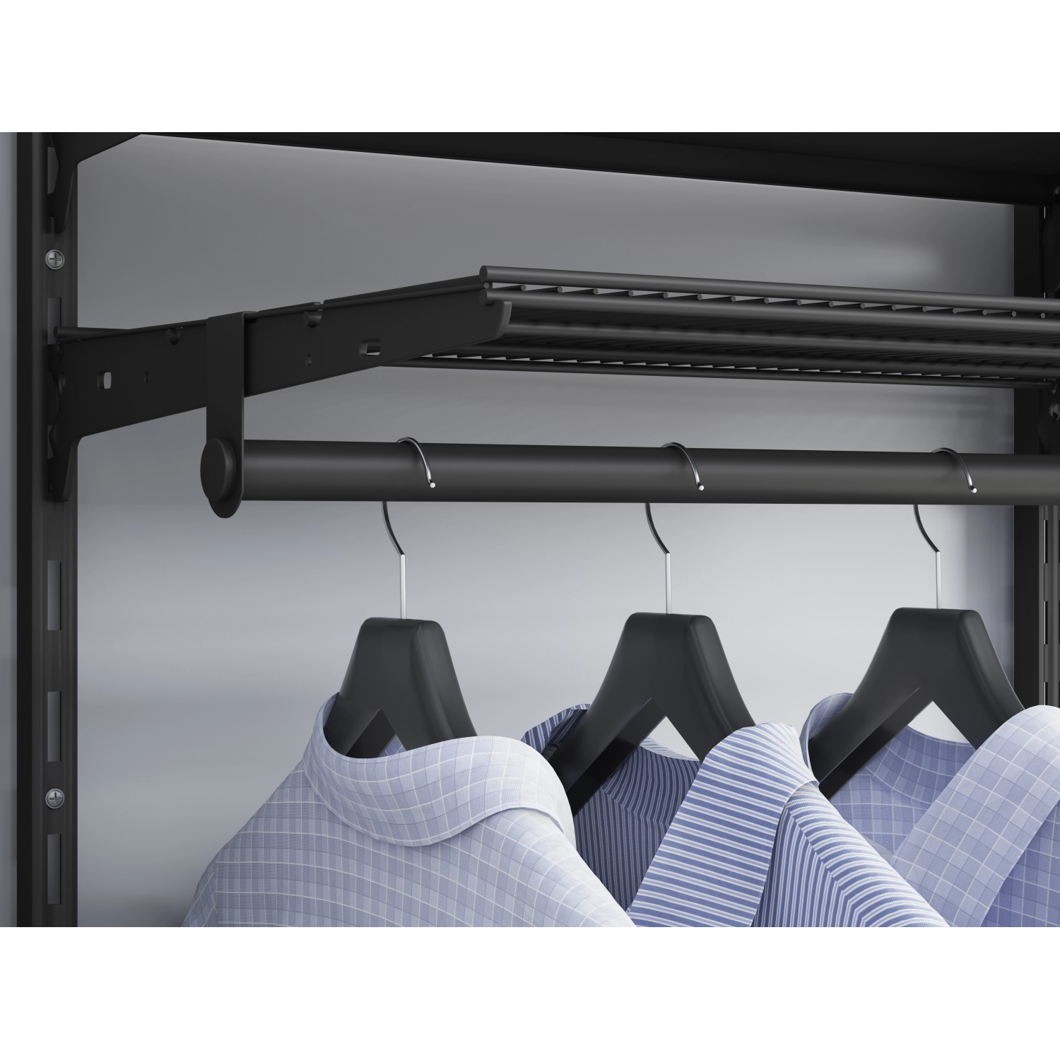 Metall-Wandschiene Schwarz 2-reihig / 200 cm kaufen bei OBI