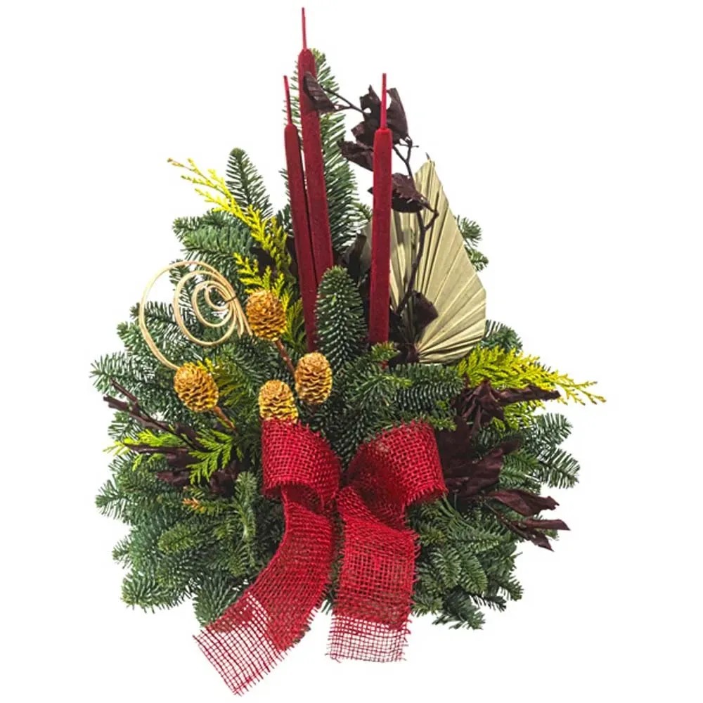 Grabgesteck hoch auf Birkenscheibe assortiert 40 x 40 cm / Höhe 40 cm ...