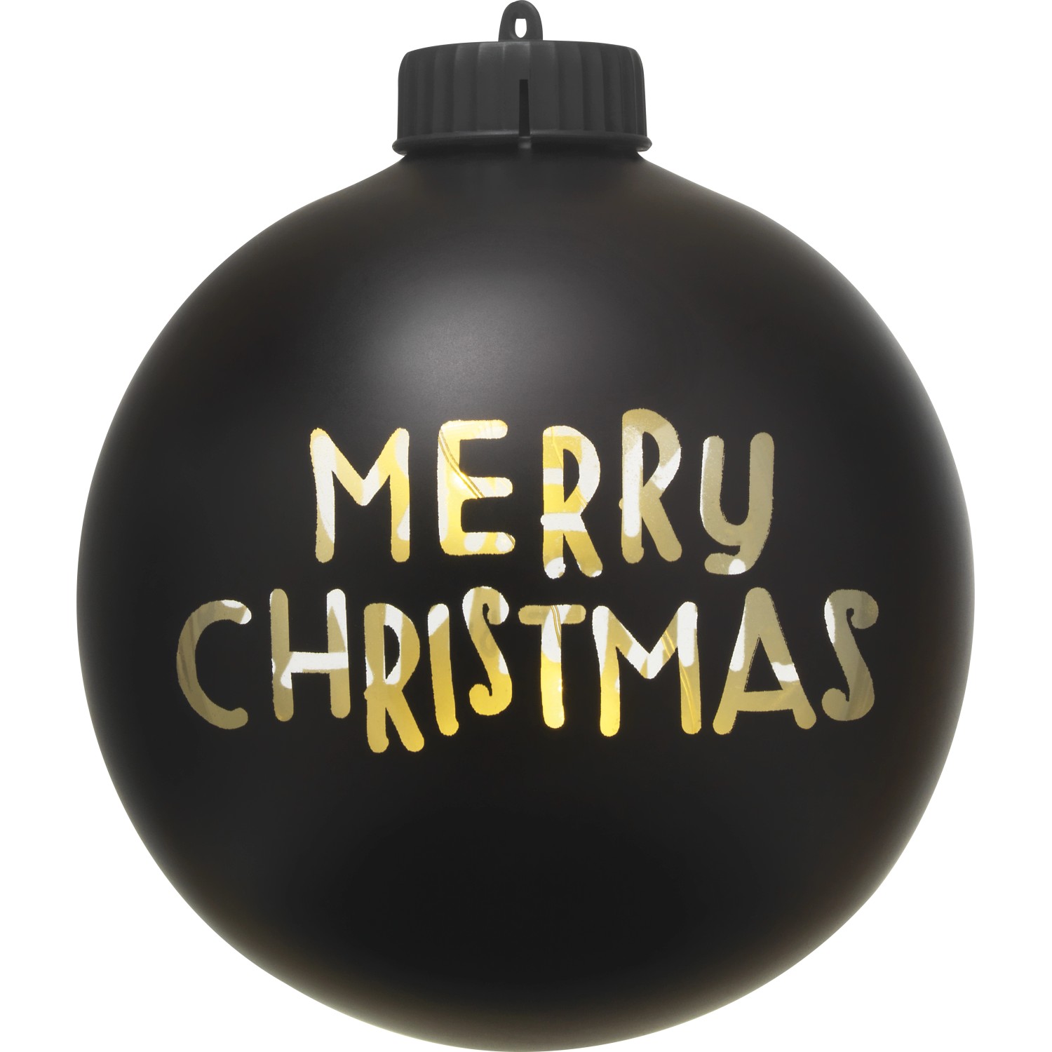 Boule de Noël à LED Merry Christmas Noir Ø 15 cm / 1 pc
