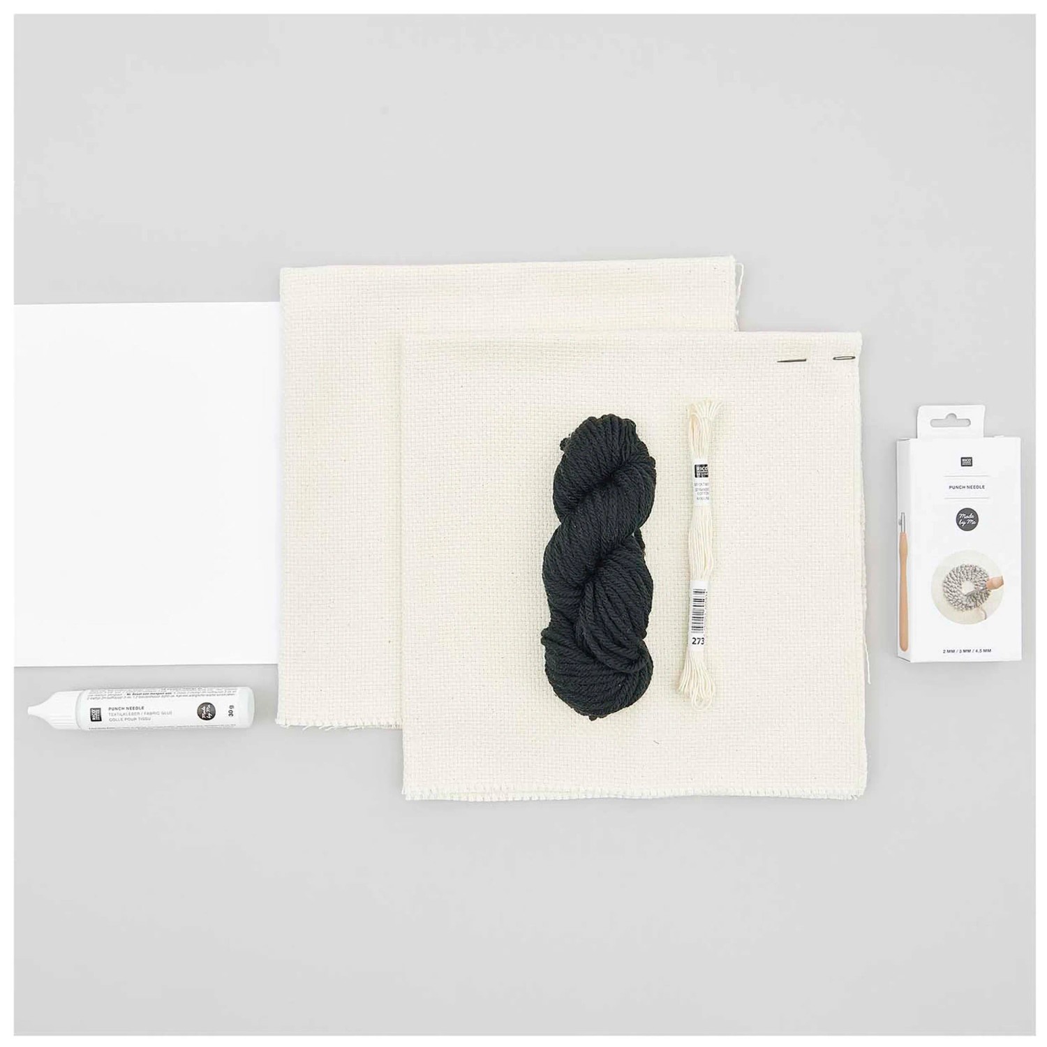 Rico Design Punch-Needle-Set Take care Braun 40 x 40 cm