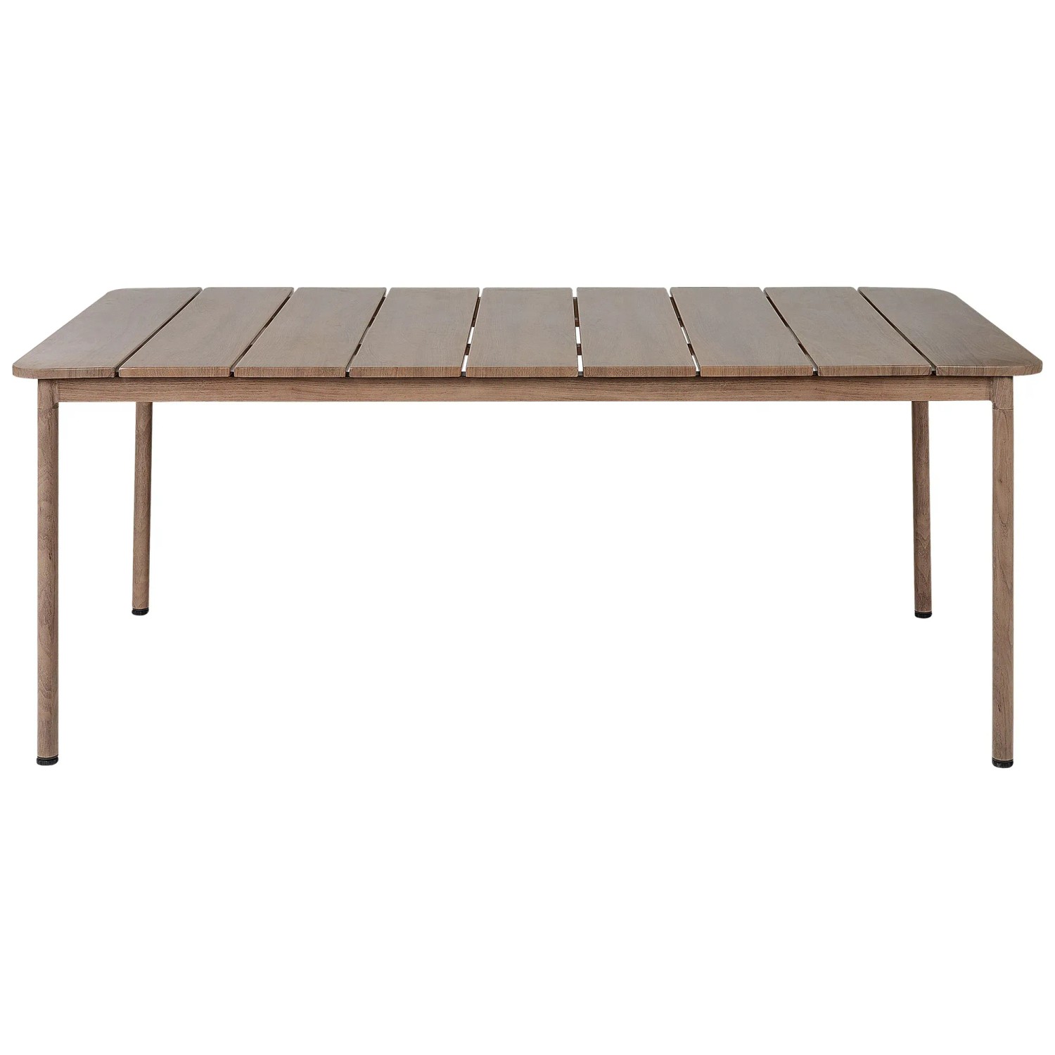 Beliani Gartentisch Flavia Aluminium Braun (HxBxT) 76 x 96 x 185 cm