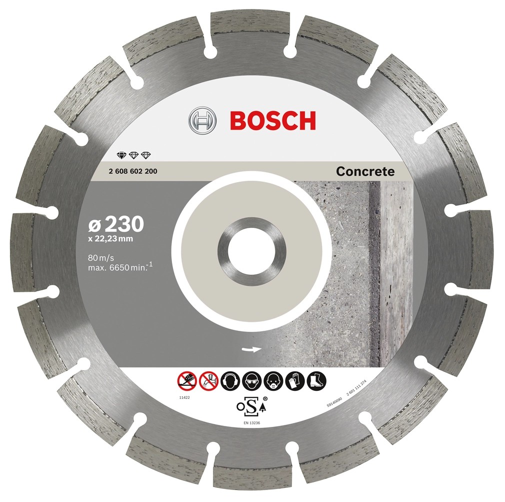 Bosch Disco taglio diamantato Standard for Concrete 230 x 22,23 x 2,3 x 10 mm acquista da OBI