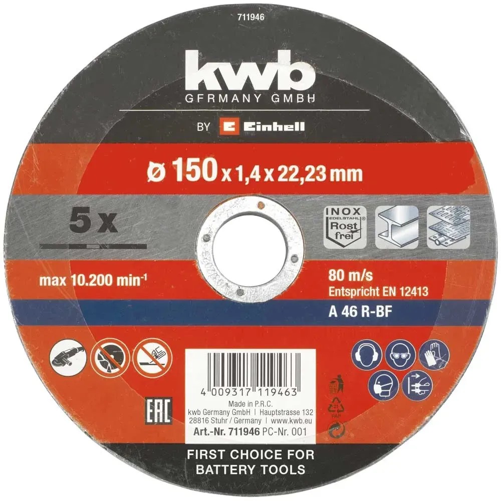 KWB Trennscheibe dünn Aussen Ø 150 mm / Stärke 1,4 mm / 5 Stk. kaufen ...