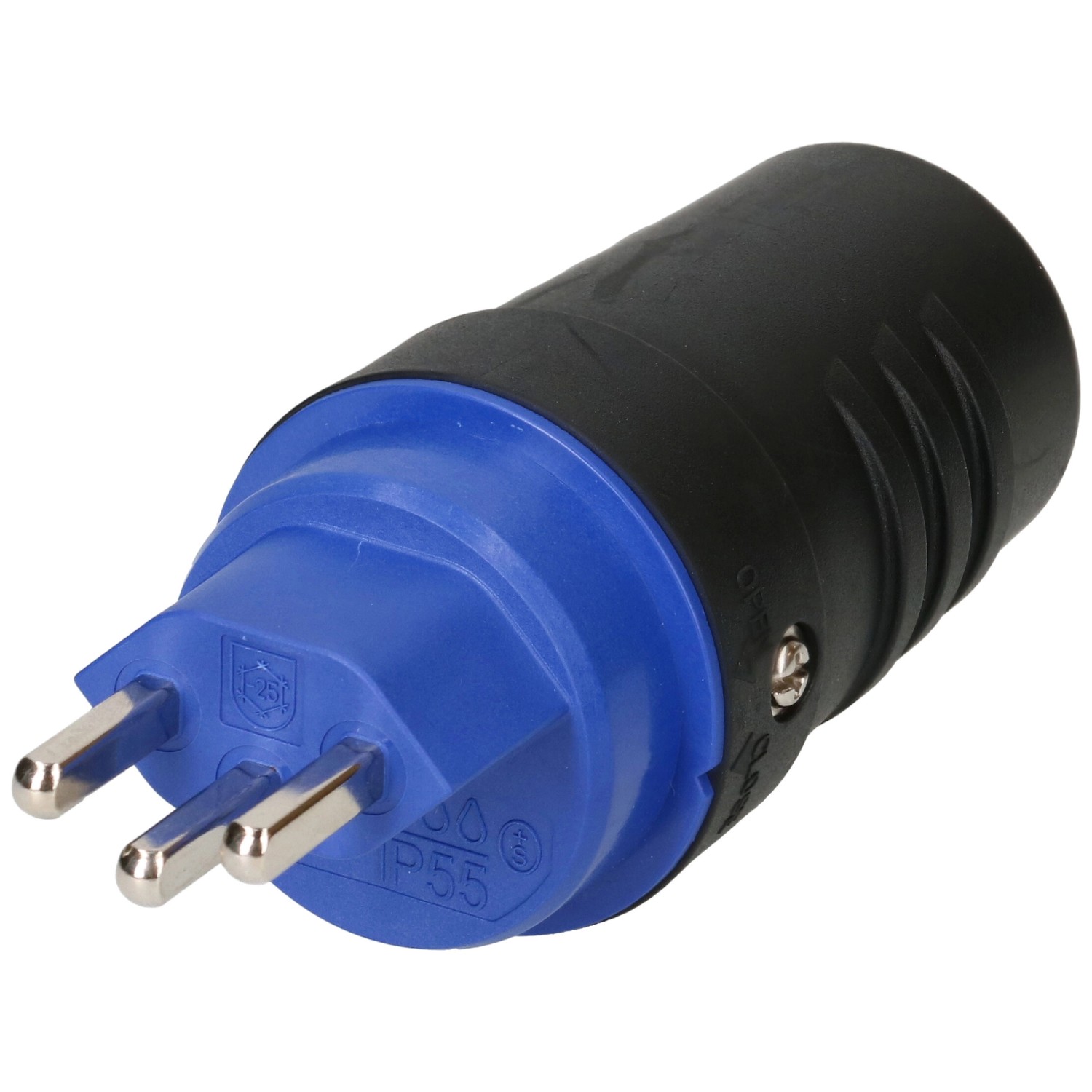 Stecker T23 / 3-polig / IP55 Schwarz-Blau 250 V kaufen bei OBI