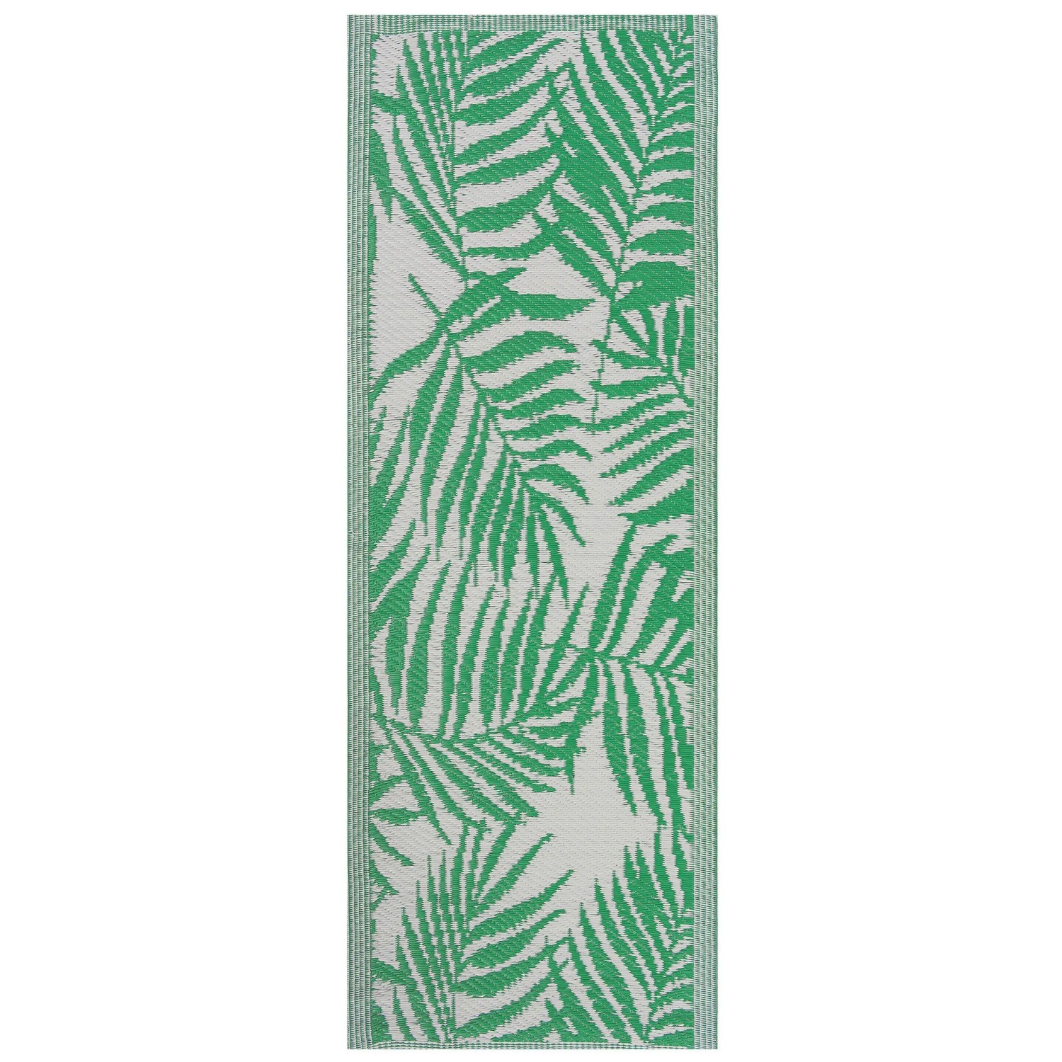 Beliani Tapis d'extérieur Kota réversible vert 60 x 105 cm