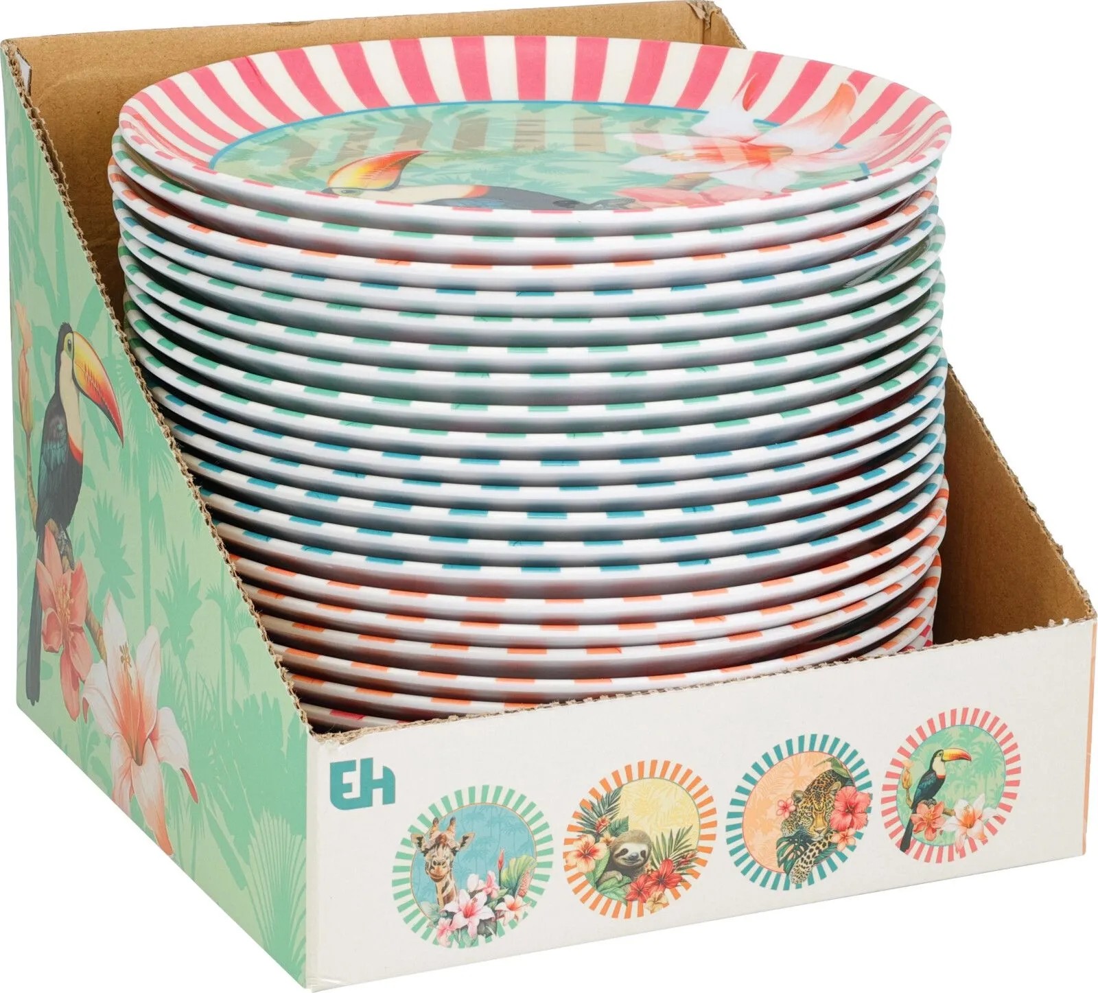 Teller flach Melamin Ø 20 cm assortiert / 1 Stk.