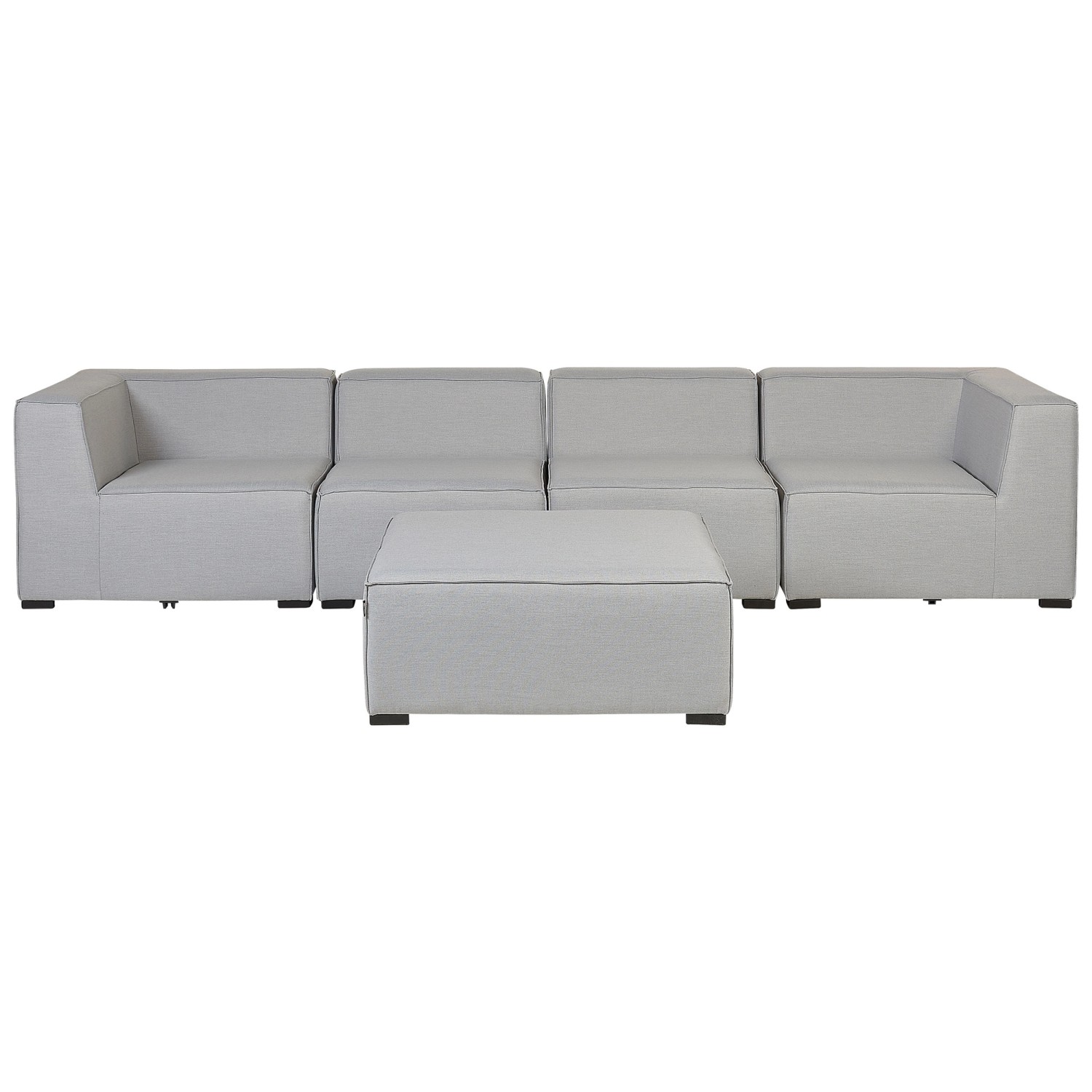 Beliani Lounge-Set Arezzo 4-Sitzer Modular Hellgrau kaufen bei OBI