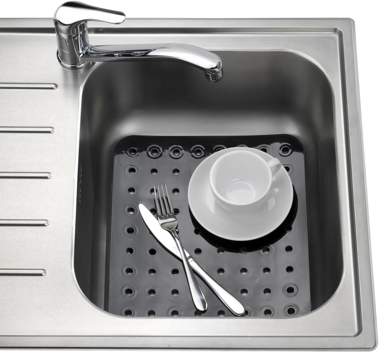 Wenko Spülbeckeneinlage Kristall Kunststoff Schwarz kaufen bei OBI