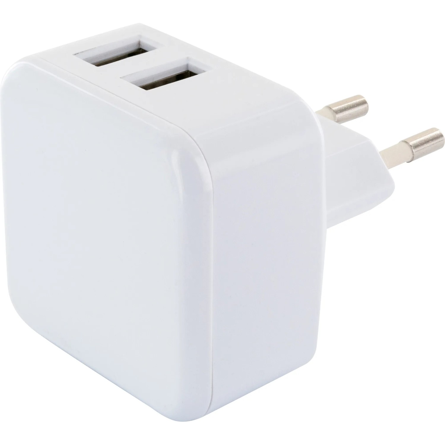 Schwaiger® USB Ladeadapter 2 x USB-Port Weiss 230 V