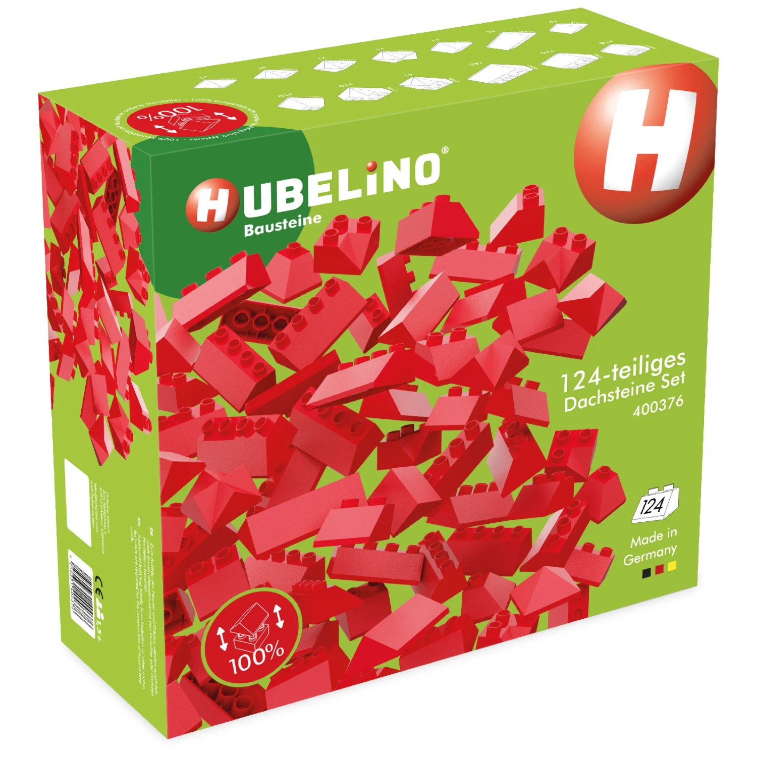 Hubelino Dachsteine Mehrfarbig 124-tlg.